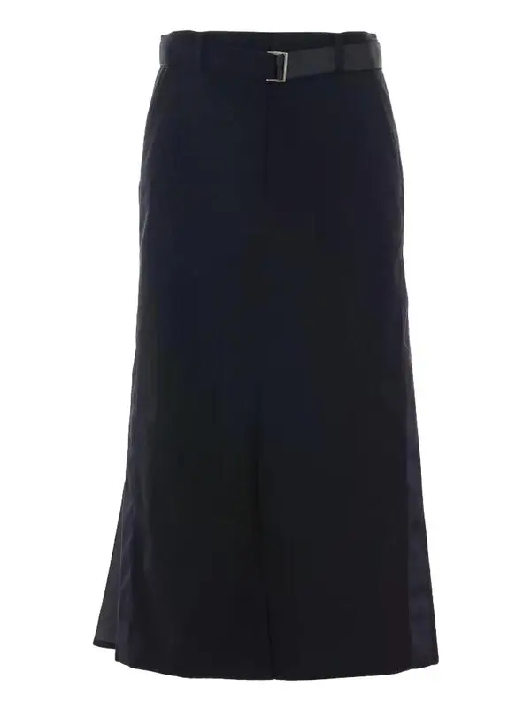 Sacai Pleated Skirt With Belt - Blue