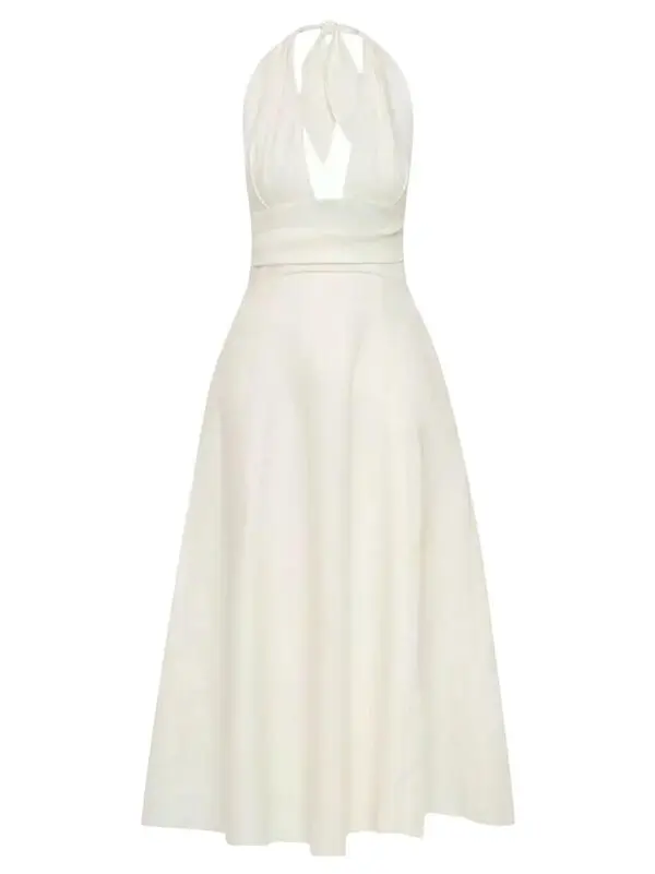 Faithfull The Brand Bianca Halter-neck Midi Dress - White