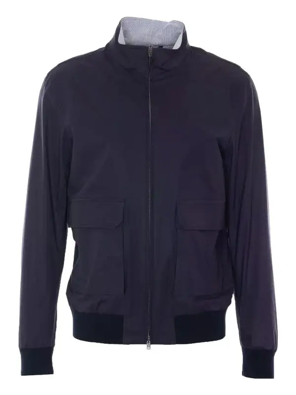 Herno High-neck Zip-up Jacket - Blue
