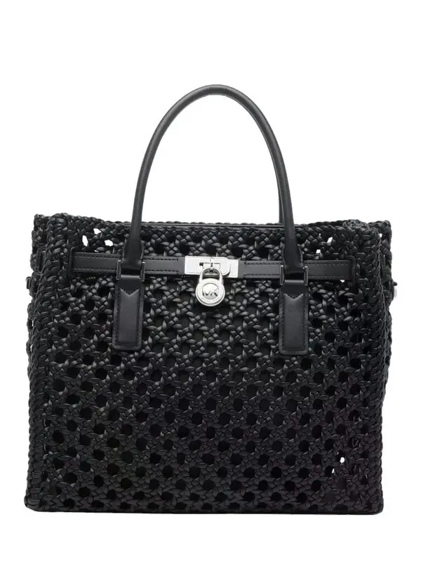 Michael Kors Hamilton Moderne Woven Handbag - Black