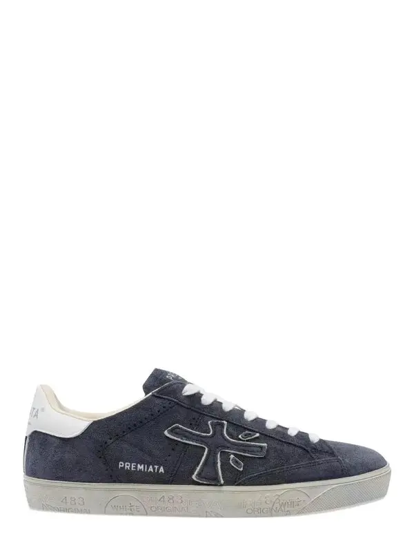 Premiata Steven Logo-patch Sneakers - Blue