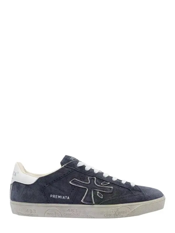 Premiata Steven Logo-patch Sneakers - Blue