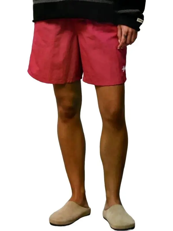 StÜssy Logo-print Swim Shorts - Pink