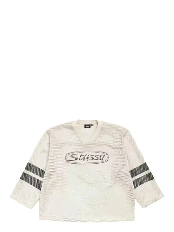 StÜssy Logo-print Mesh T-shirt - Neutrals