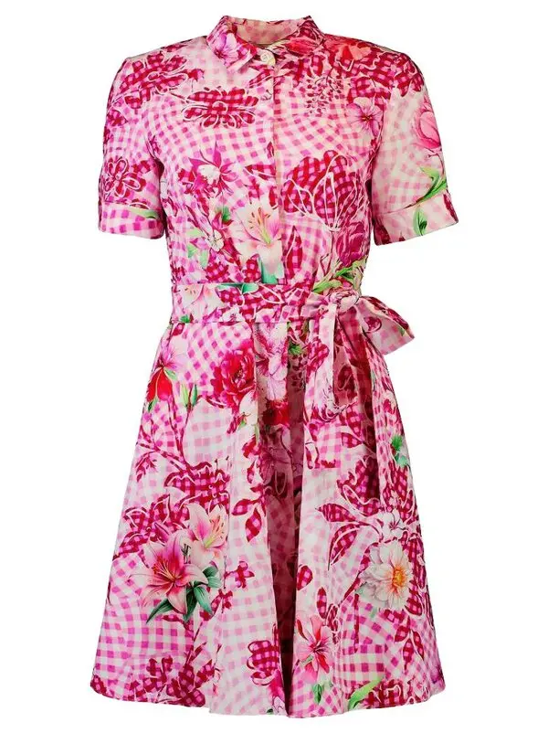 MARY KATRANTZOU Chima Floral-print Midi Dress - Pink