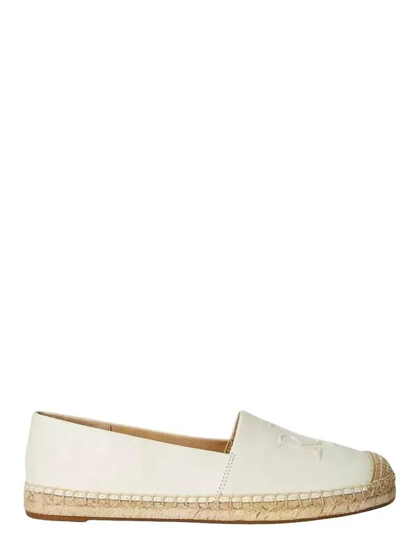 Ralph Lauren Cameryn Leather Espadrilles - Neutrals