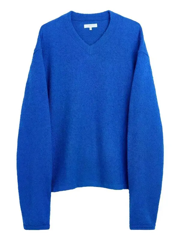 LADY WHITE CO. Teddy V-neck Sweater - Blue