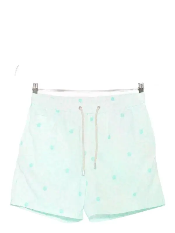 MC2 SAINT BARTH Floral-print Swim Shorts - Green