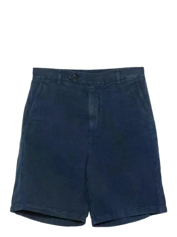 MC2 SAINT BARTH Linen Bermuda Shorts - Blue