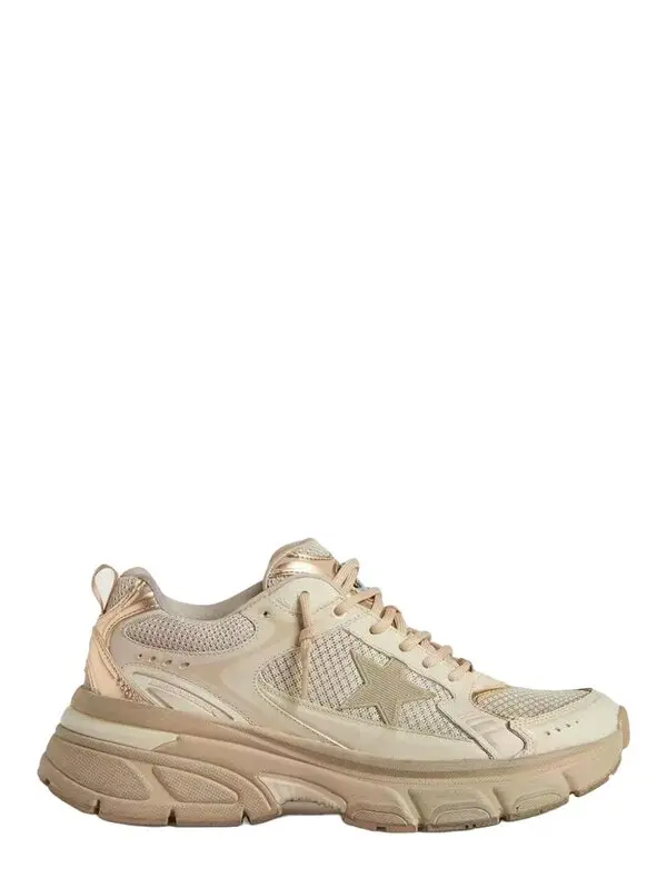 GOLDEN GOOSE Lightstar Metallic Sneakers - Neutrals