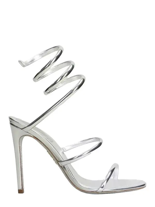 Rene Caovilla Cleo Metallic Sandals - Silver