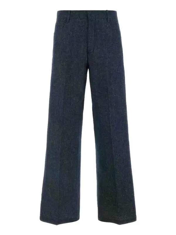 Max Mara Pressed-crease Wide-leg Jeans - Blue