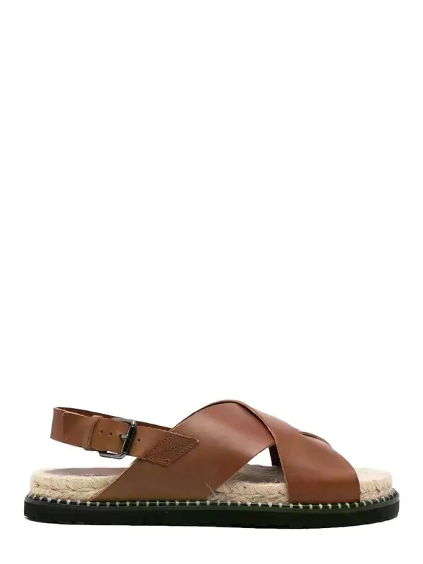 CastaÑer Tiago/261 Crossover Leather Sandals - Brown