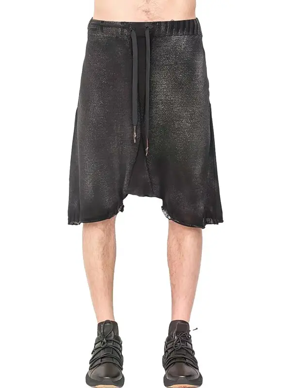 MD75 Knitted Drawstring Shorts - Black