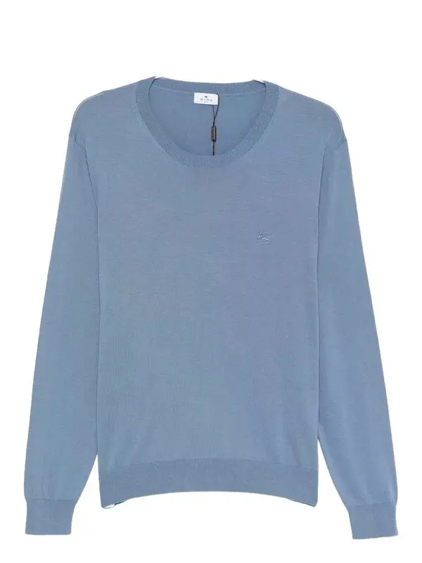 Etro Pegaso-embroidered Sweater - Blue