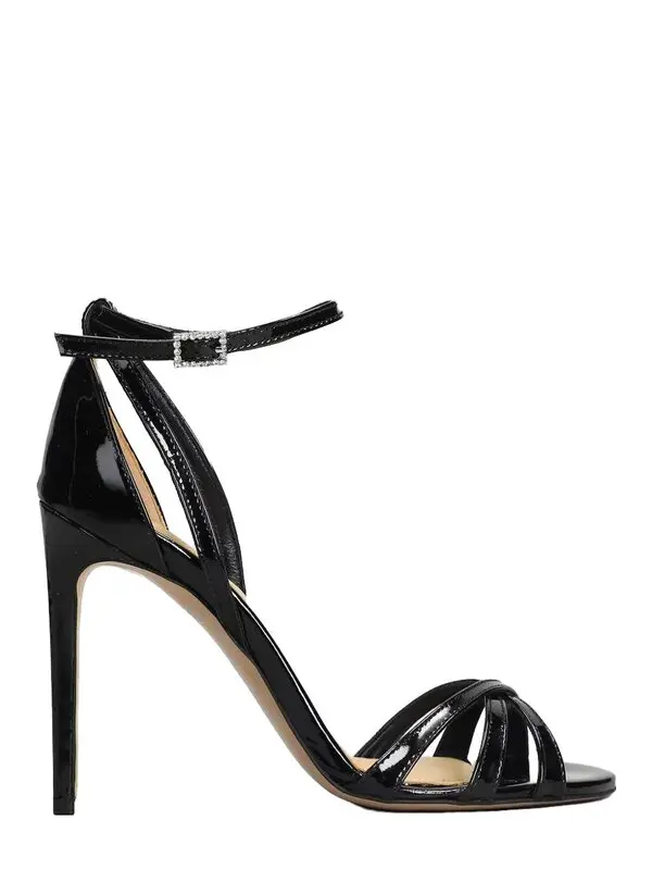 FRATELLI RUSSO Tesa Crossover-strap Leather Heeled Sandals - Black