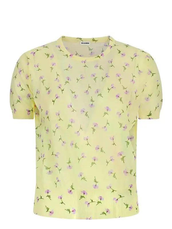 JIL SANDER Floral-print T-shirt - Yellow