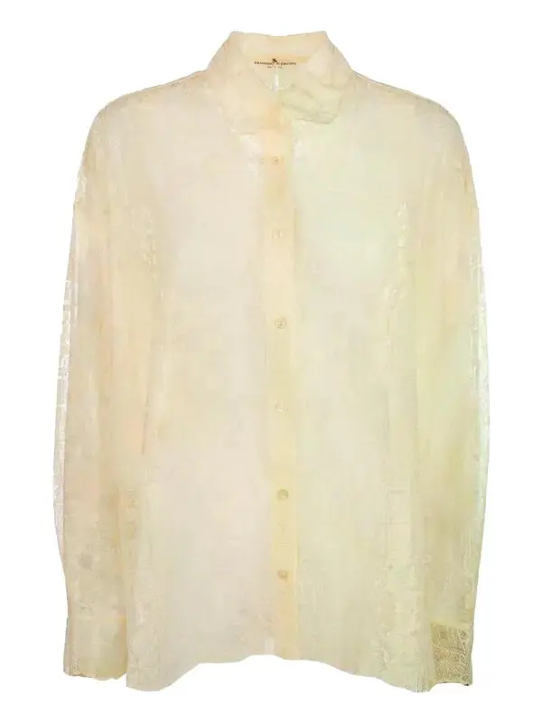 Ermanno Scervino Embroidered Lace Shirt - Neutrals