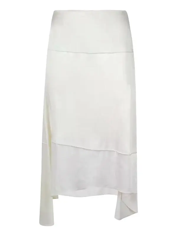 Victoria Beckham Panelled Asymmetric Skirt - White