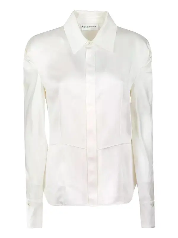 Victoria Beckham Satin Shirt - White