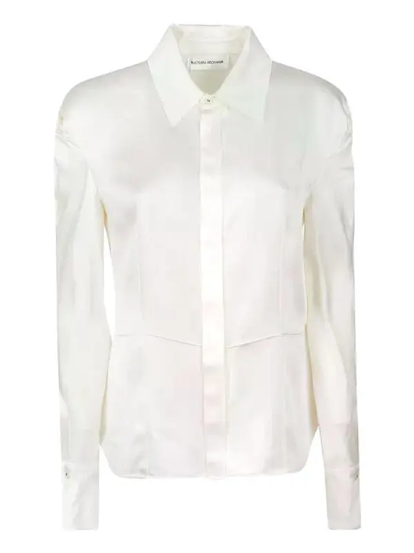 Victoria Beckham Satin Shirt - White