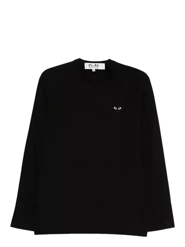Comme Des Garçons Heart-patch T-shirt - Black