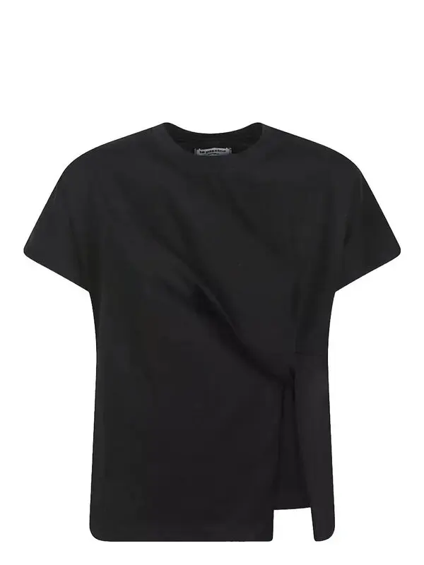 LA PISCINE Draped T-shirt - Black