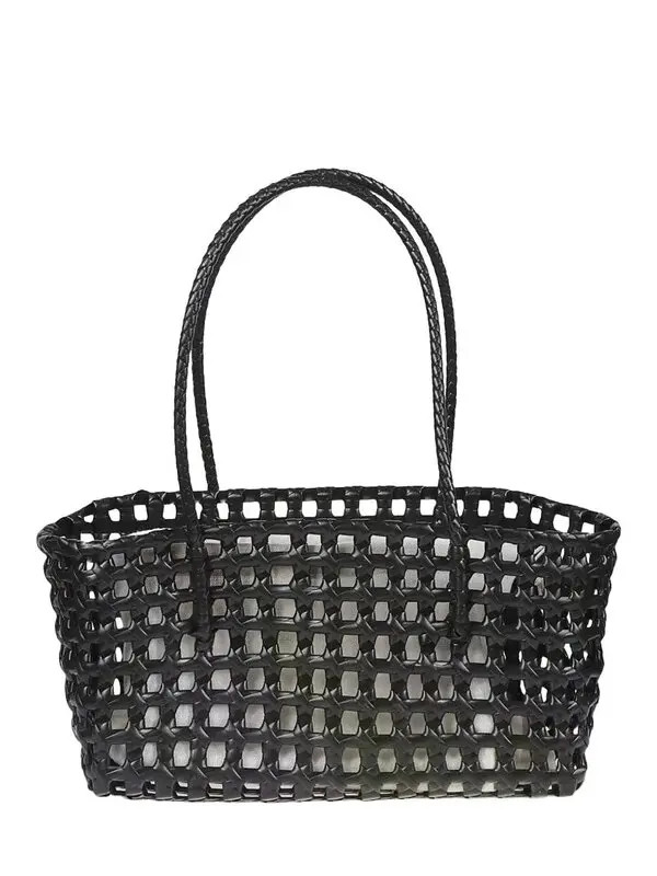 LA PISCINE Braided Tote Bag - Black