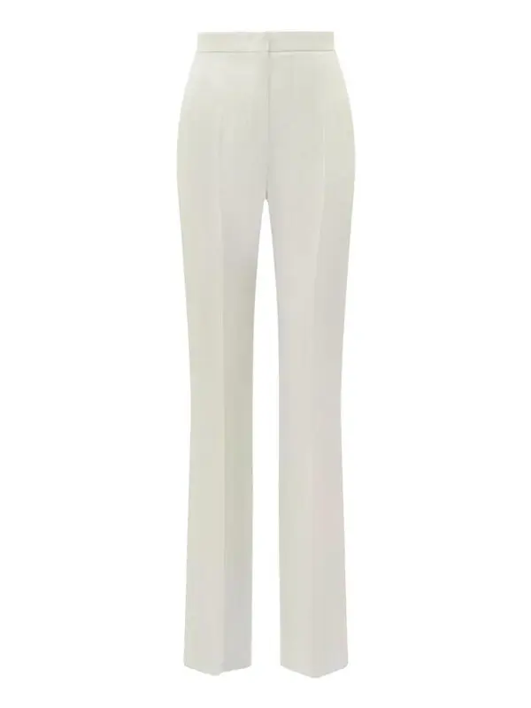 Max Mara Satin-stripe Pressed-crease Trousers - Neutrals