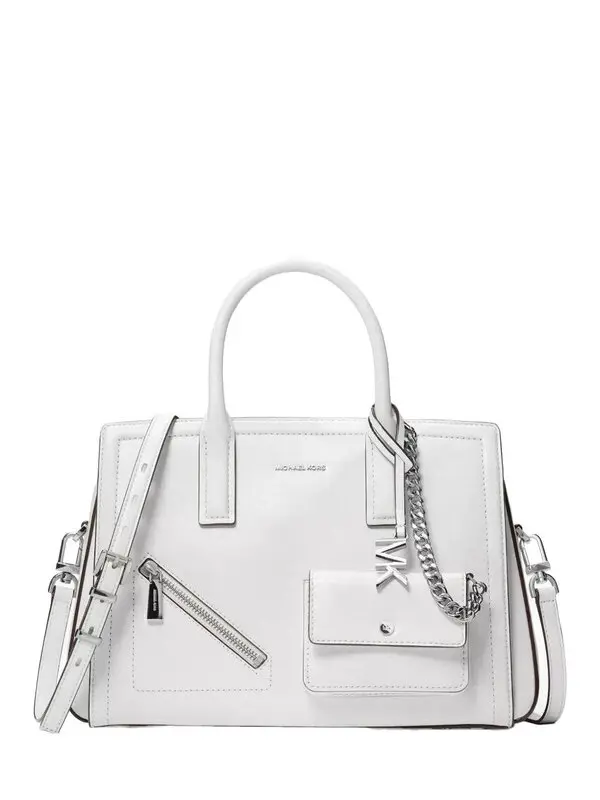 Michael Kors Logo-charm Tote Bag - White