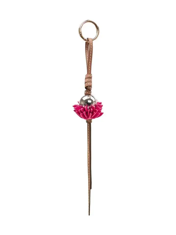 Michael Kors Flower Burst Leather Charm - Brown