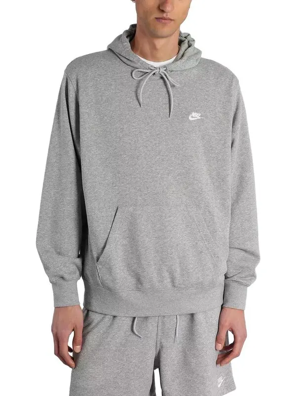 Nike Logo-embroidered Hoodie - Grey