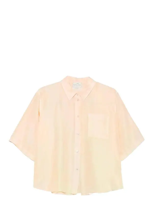 FORTE_FORTE Habotai Silk Shirt - Orange