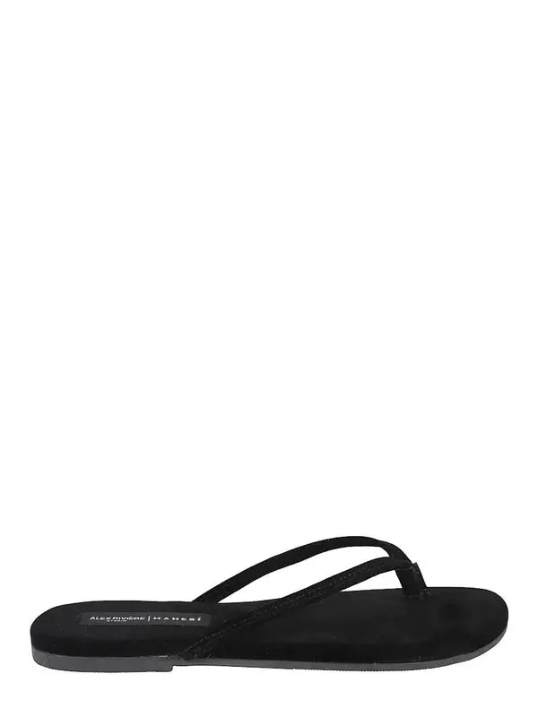 Manebí Suede Thong Sandals - Black