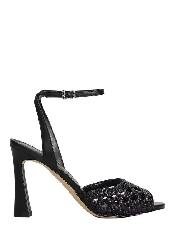 Michael Kors Rosie Woven Heeled Sandals - Black