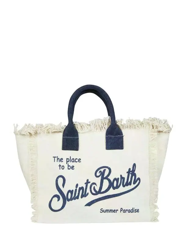 MC2 SAINT BARTH Colette Frayed Tote Bag - Neutrals