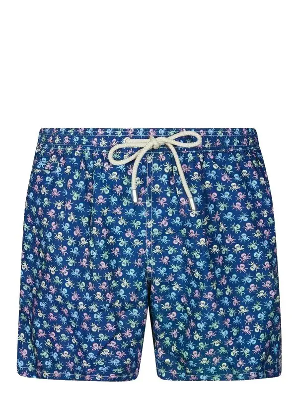 MC2 SAINT BARTH Octopus-print Swim Shorts - Blue