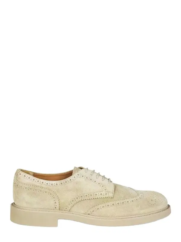 DOUCAL'S Brogue-detail Suede Derby Shoes - Neutrals