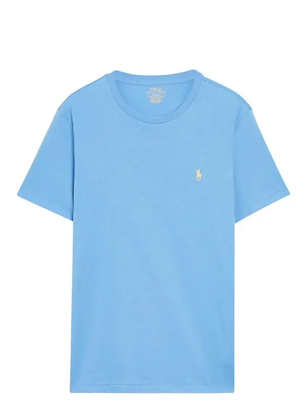 Polo Ralph Lauren Logo-embroidered Cotton T-shirt - Blue