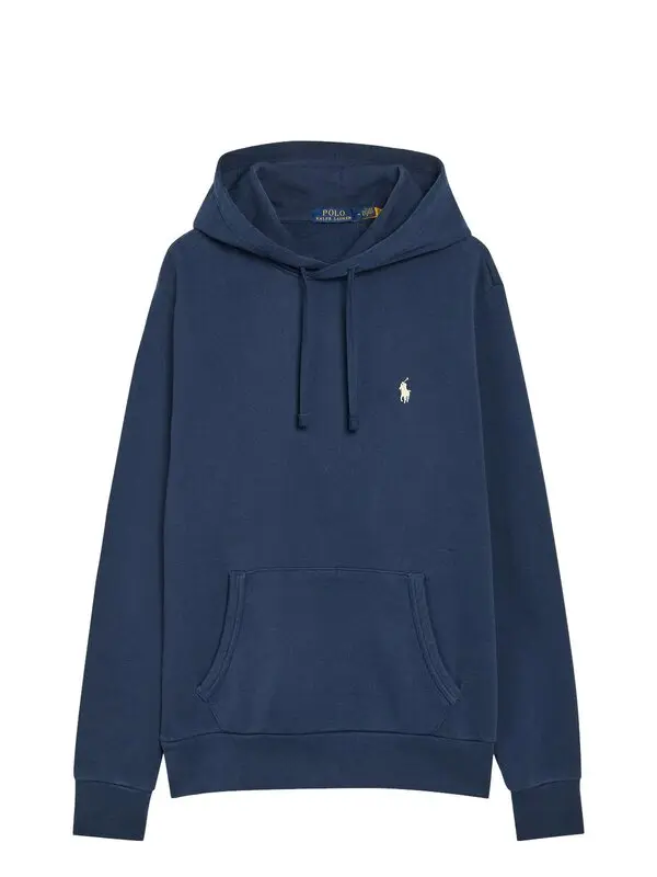Polo Ralph Lauren Logo-embroidered Hooded Cotton Sweatshirt - Navy