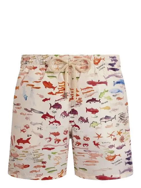 Vilebrequin Vbq X Fabrice Hyber Moorea Swim Trunks - White