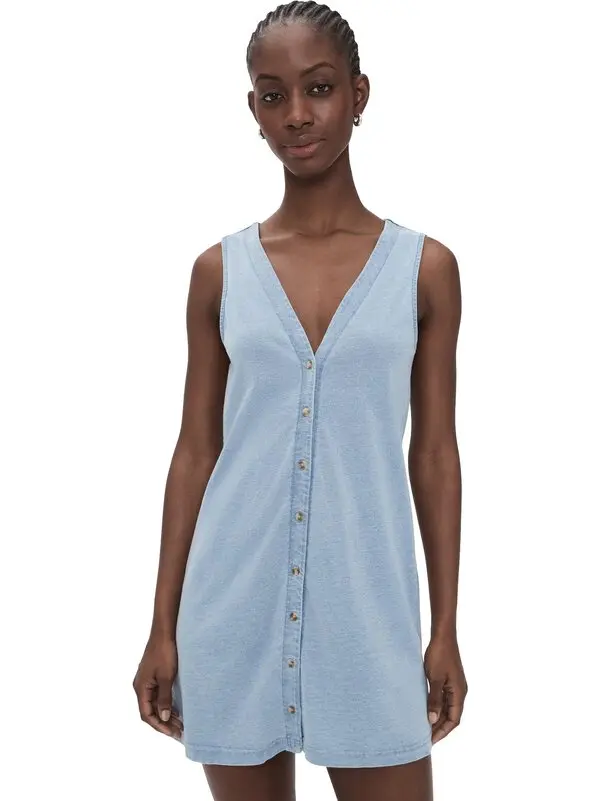 Z Supply Solace Denim Mini Dress - Ocean Air Indigo