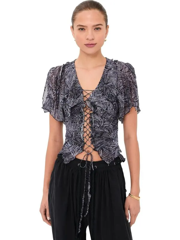 Isabel Marant Thanais Top - Faded Night