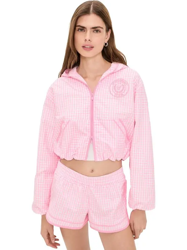 LoveShackFancy Kariana Hooded Jacket - Tickled Pink