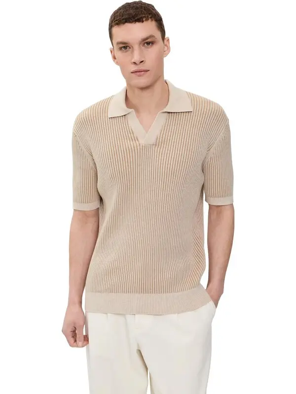 Frescobol Carioca Rino Cotton Blend Polo - Beige