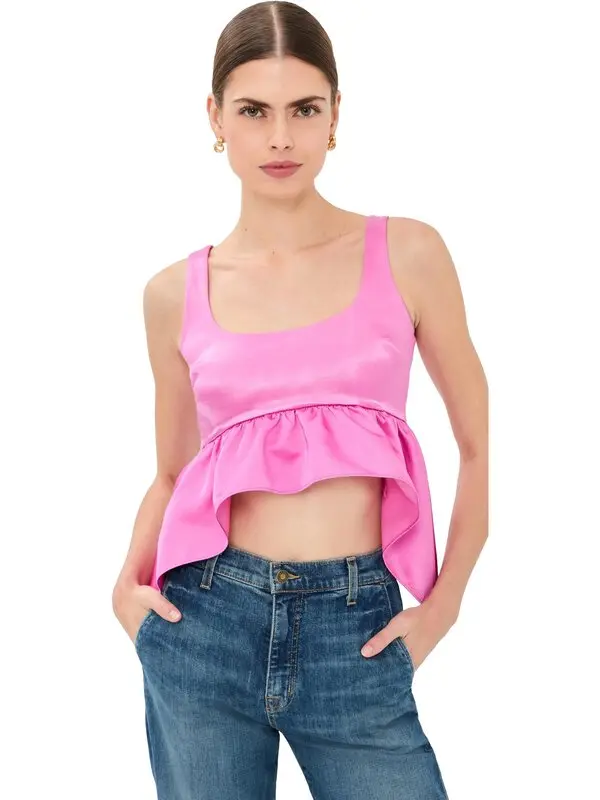 Azeeza Esme Satin Top - Fuchsia