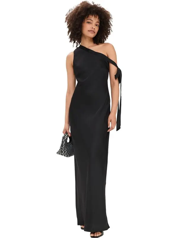 RUNAWAY THE LABEL Viola Shoulder Maxi Dress - Noir