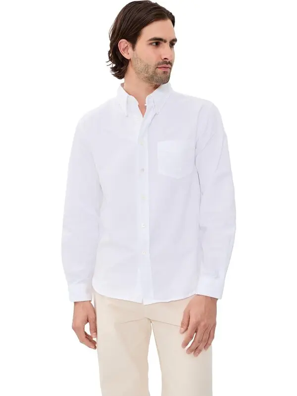 KNICKERBOCKER Beefy Cotton Oxford Shirt - White