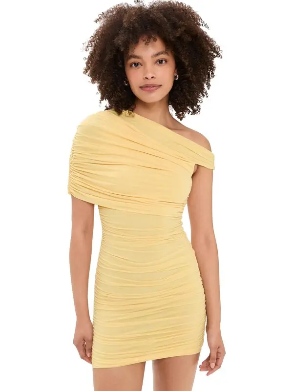 Ronny Kobo Cicilia Mini Dress - Banana