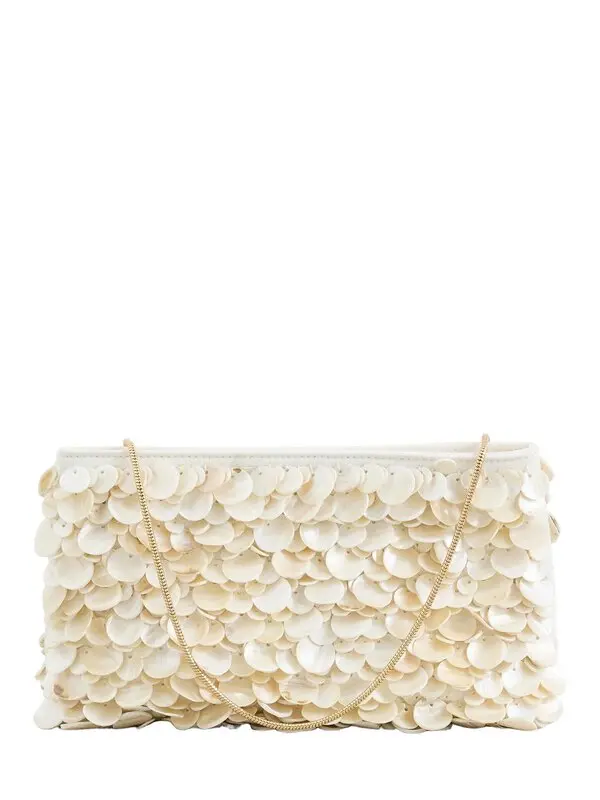 Simkhai Reese Beaded Clutch - Ivory